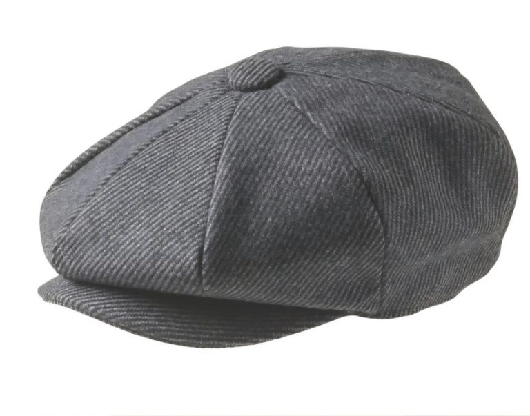 Peaky Blinders Grey Melton Wool Cap - Tom Dick & Harry Menswear.